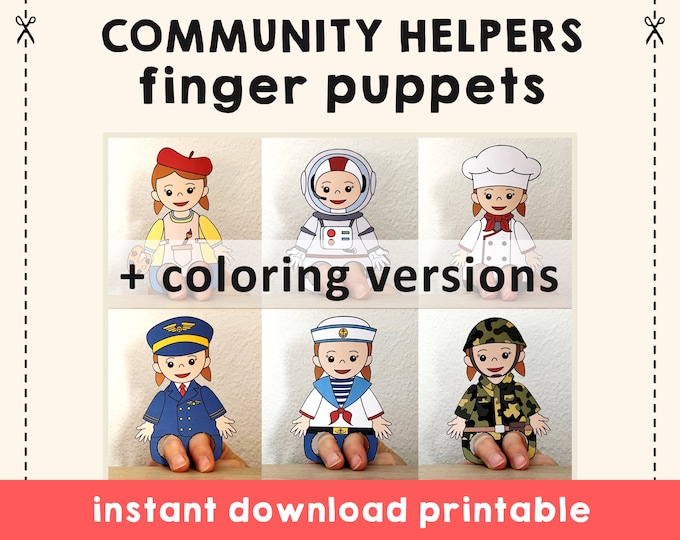 Pilot Paper Craft Community Helpers Puppet - Etsy Canada