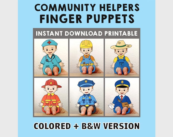 Careers Paper Bag Puppets - Etsy Canada