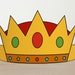 King Paper Crown Template Fantasy Medieval Party Headband Coloring ...