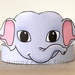Elephant Paper Crown Party Coloring Printable Kids Craft Woodland ...