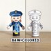 Police Officer Toilet Paper Roll Craft Policeman Party Coloring ...