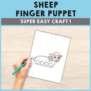 Sheep Paper Craft Printable Farm Animal Finger Puppet Pretend Play Kids ...