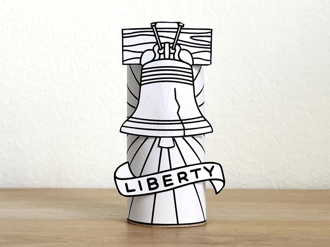 Liberty Bell Toilet Paper Roll Craft America Symbol 4th of - Etsy