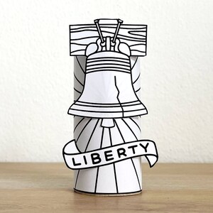 Liberty Bell Toilet Paper Roll Craft America Symbol 4th of July United ...