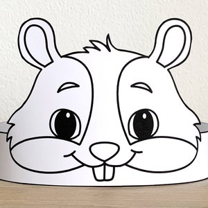Hamster Paper Crown Headband Pet Animal Printable Kids Craft Rodent ...
