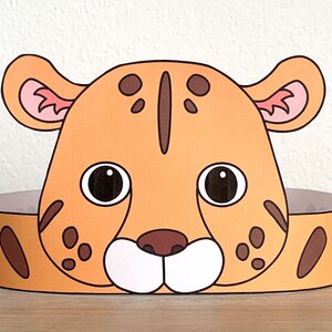 Leopard Paper Crown Jungle Cat Animal Template Coloring Activity ...