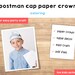 Postman Cap Hat Paper Crown Party Coloring Printable Kids Craft ...