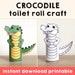 Crocodile Toilet Paper Roll Craft Australian Animal Party Coloring ...