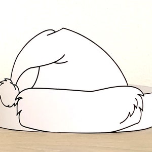 Santa Paper Crown Hat Christmas Winter Holiday Party Coloring Printable ...