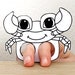 Crab Paper Craft Printable Ocean Animal Finger Puppet Kids Craft ...