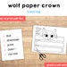 Wolf Paper Crown Coloring Printable Kids Craft Wolf Woodland - Etsy