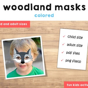 Woodland Mask Animal Mask Fox Mask Wolf Mask Animal Mask Animal Party ...