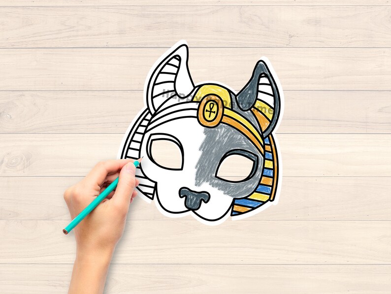 Bastet Egypt God Mask Ancient Egypt Party Mask Template | Etsy