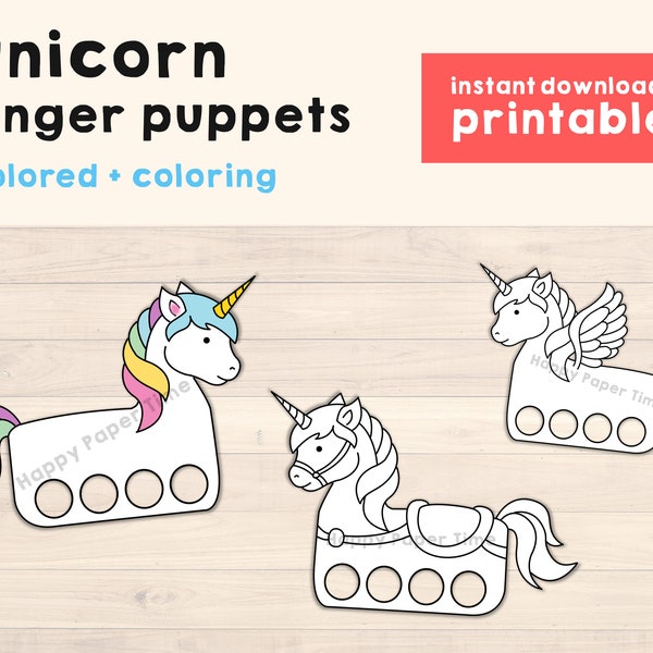 Unicorn Puppets - Etsy