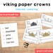 Viking Paper Crown Activity Printable Kids Craft Helmet - Etsy