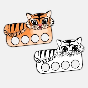 Tiger Paper Craft Printable Jungle Animal Finger Puppet Kids Craft Bear ...