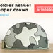 Soldier Helmet Paper Crown Headband Military Army Veteran Day Printable ...
