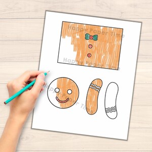 Gingerbread Man Toilet Paper Roll Craft Christmas Party Coloring ...