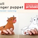 Bull Paper Craft Printable Farm Animal Finger Puppet Kids - Etsy