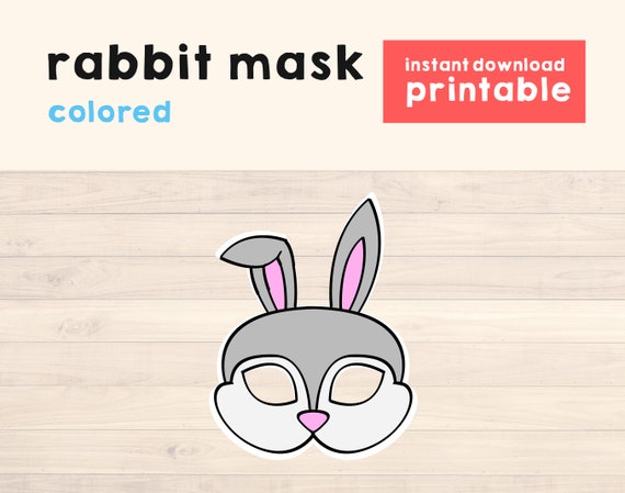 Rabbit Mask Bunny Mask Animal Mask Kids Party Favor Rabbit | Etsy