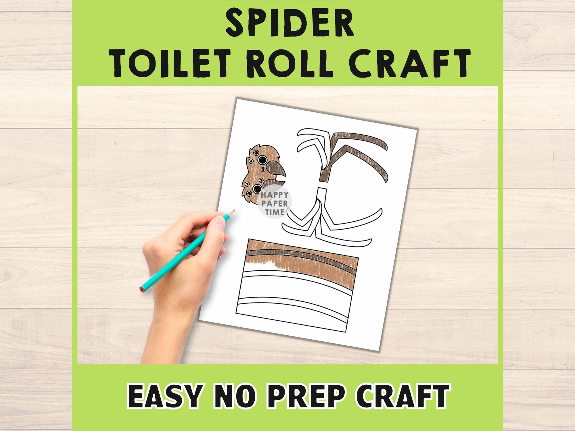 Toilet Paper Spider Drawing