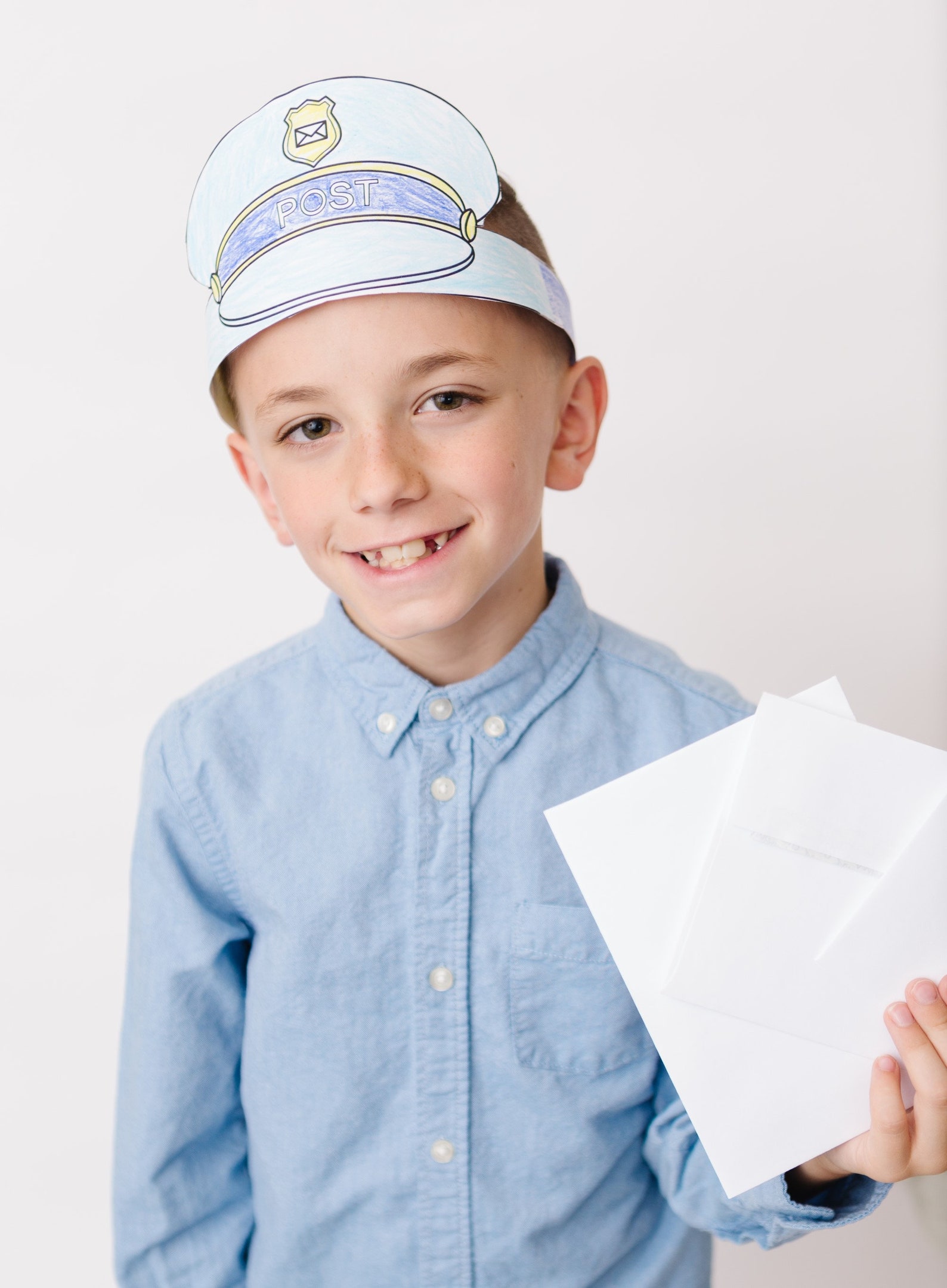Postman Cap Hat Paper Crown Party Coloring Printable Kids - Etsy UK