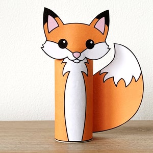 Fox Toilet Paper Roll Craft Forest Woodland Party Coloring Printable ...