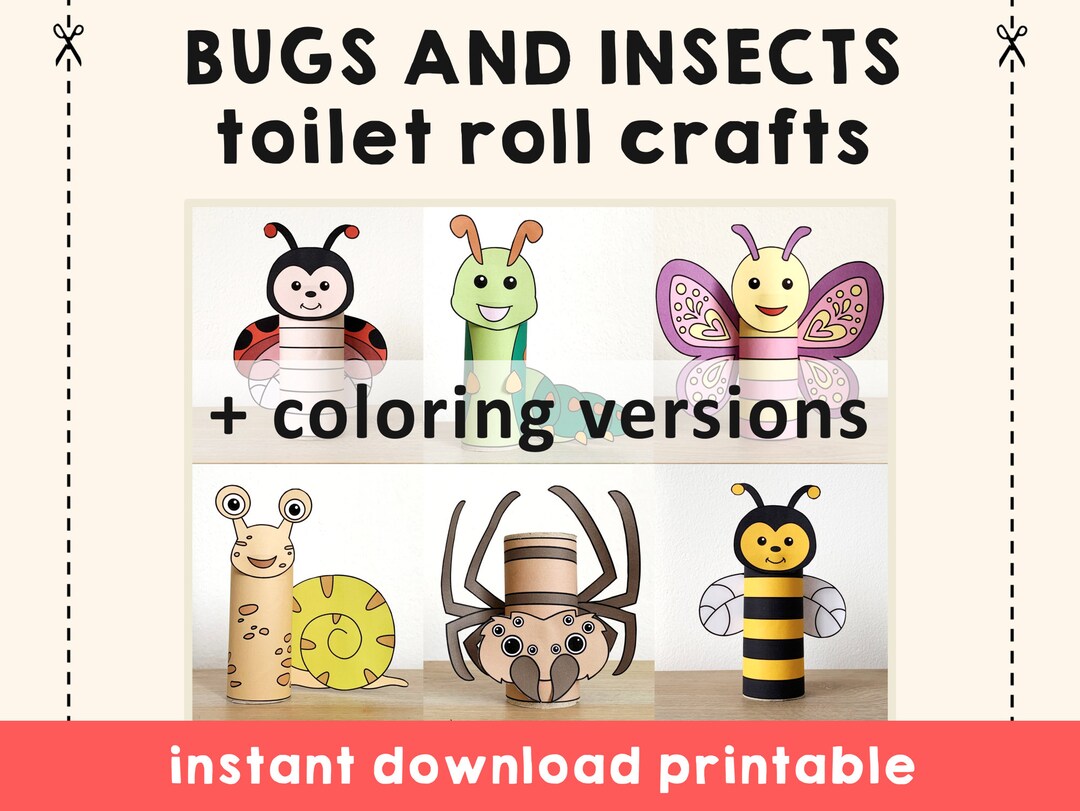 Bugs and Insects Animals Toilet Paper Roll Craft Spring Party - Etsy