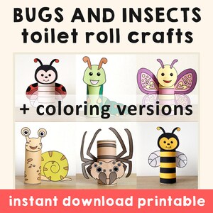 Bugs and Insects Animals Toilet Paper Roll Craft Spring Party - Etsy