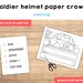 Soldier Helmet Paper Crown Headband Military Army Veteran Day Coloring ...
