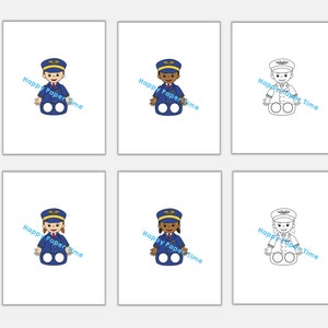 Pilot Paper Craft Printable Community Helper Finger Puppet Kids Craft ...