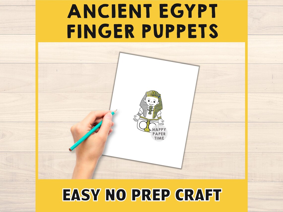 Ancient Egypt Paper Craft Printable Finger Puppet Template Activity ...
