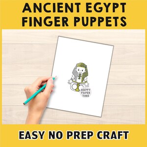 Ancient Egypt Paper Craft Printable Finger Puppet Template Activity ...