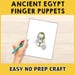 Ancient Egypt Paper Craft Printable Finger Puppet Template Activity ...