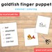 Goldfish Paper Craft Printable Pet Animal Finger Puppet Activity Kids ...