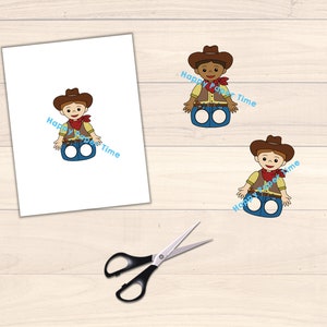 Cowboy Paper Craft Printable Wild West Finger Puppet Kids Craft Kids ...