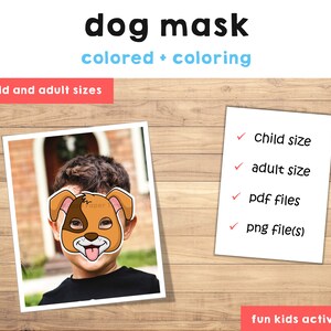 Dog Puppy Mask Animal Mask Party Favor Pet Printable Dog Costume ...