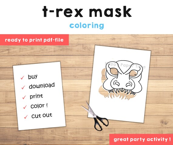 Paper & Party Supplies Trex Mask Dinosaur mask Dinosaur Costume Party ...