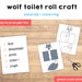 Wolf Toilet Paper Roll Craft Forest Woodland Party Coloring Printable ...