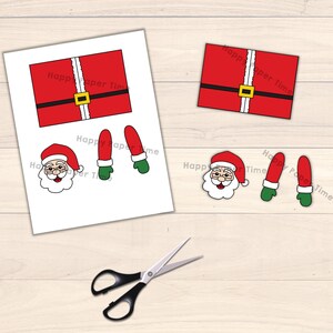 Santa Claus Toilet Paper Roll Craft Christmas Party Coloring Printable ...