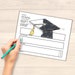 Graduation Cap Paper Crown Party Coloring Printable Kids Craft ...