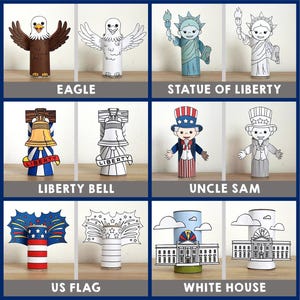 American Symbols Toilet Paper Roll Craft 4th of July President's Day ...