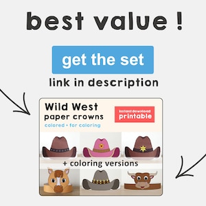 Cow Longhorn Paper Crown Headband Party Coloring Printable Kids Craft ...