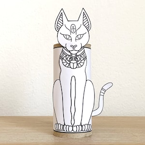 Egyptian Cat Toilet Paper Roll Craft Ancient Egypt Party Coloring ...