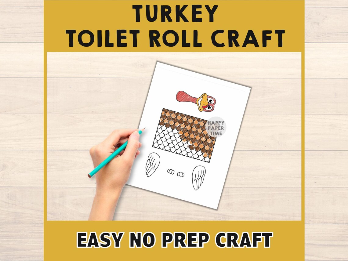 Turkey Toilet Paper Roll Craft Thanksgiving Party Coloring Printable ...