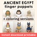 Ancient Egypt Paper Craft Printable Finger Puppet Template - Etsy