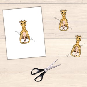 Giraffe Paper Craft Printable African Animal Finger Puppet Kids Craft ...