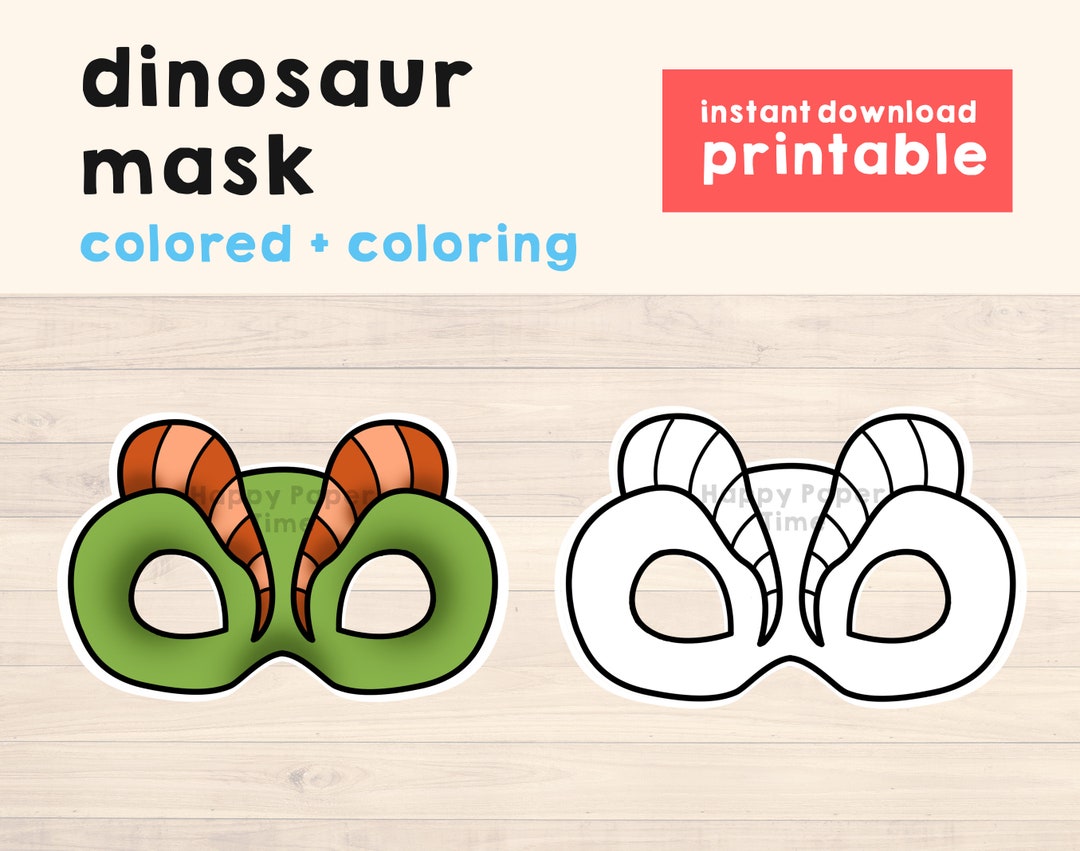 Dinosaur Mask Dino Costume Diy Animal Mask Jurassic Party Favor ...