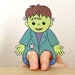 Frankenstein Paper Craft Printable Halloween Spooky Day Finger Puppet ...