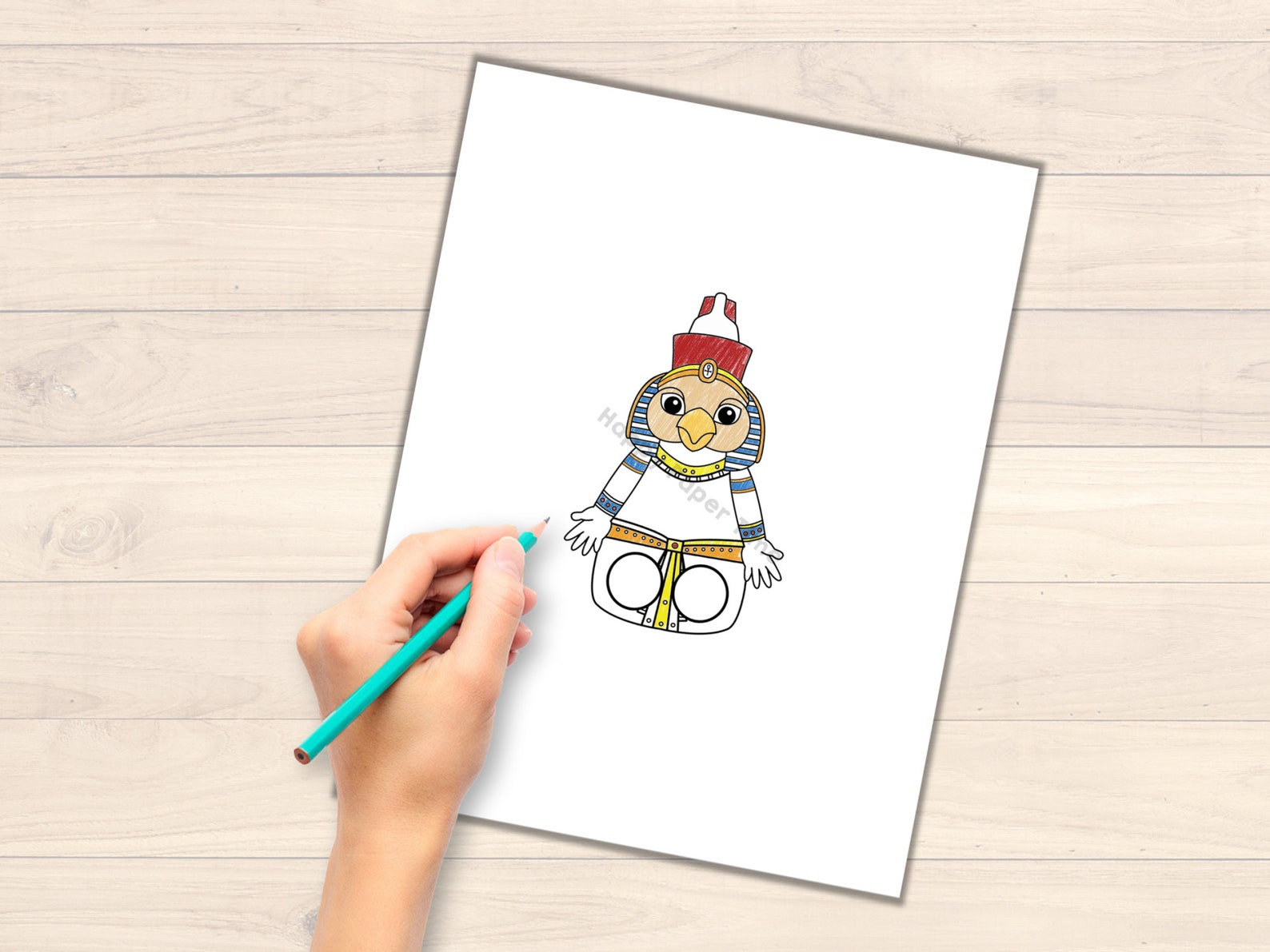 Horus Paper Craft Printable Ancient Egypt Finger God Puppet | Etsy